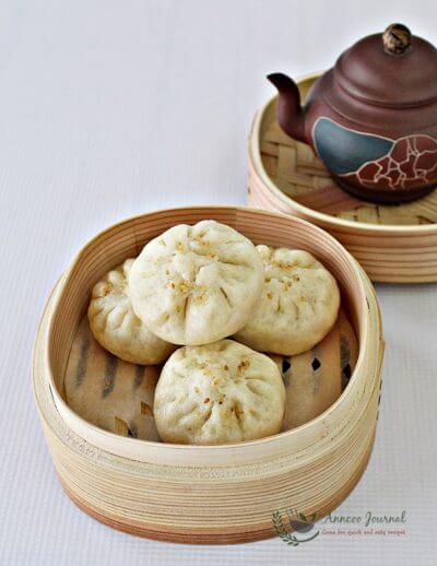Steamed Meat Bao with Preserved Vegetables 梅菜肉包子 - Anncoo Journal