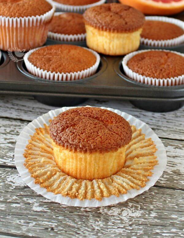 Grapefruit Sponge Cupcakes 葡萄柚海绵小蛋糕 - Anncoo Journal
