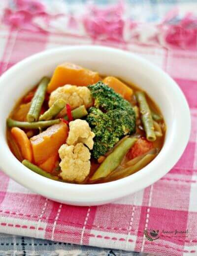 Simple Vegetable Curry 简易版咖喱杂菜 - Anncoo Journal