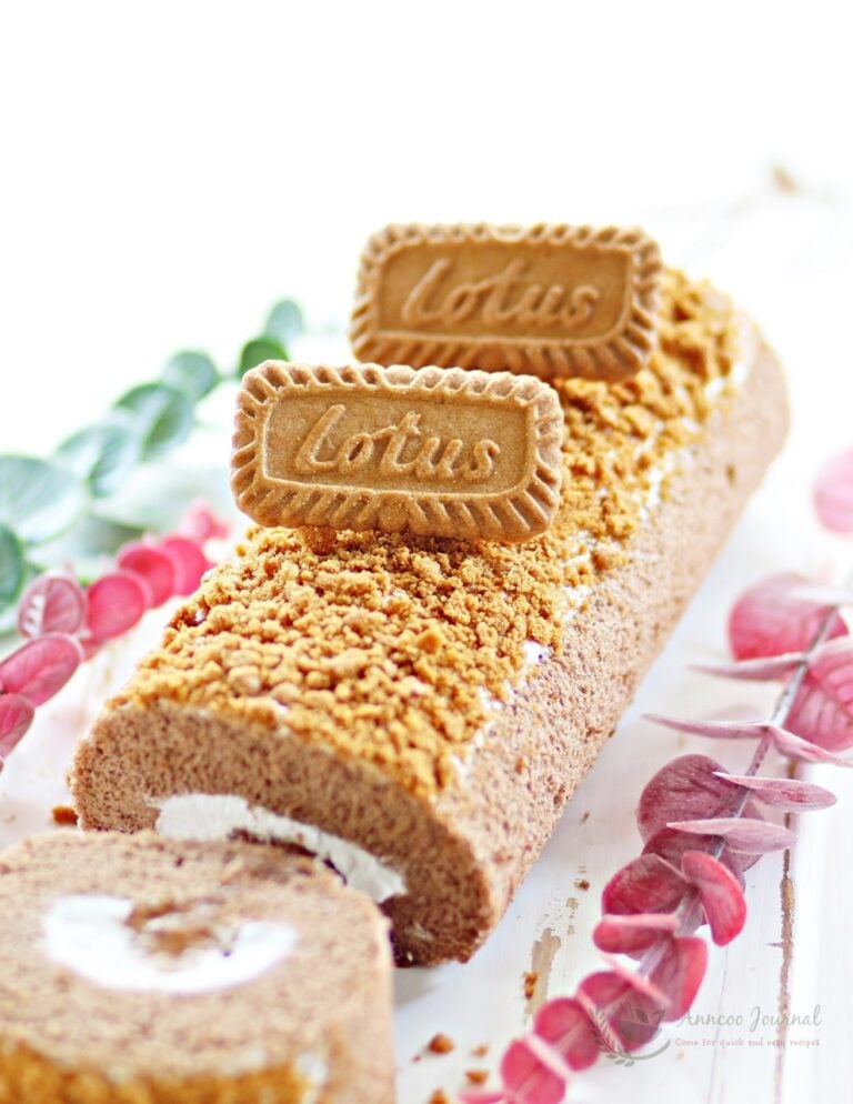 Lotus Biscoff Cake Roll Lotus焦糖蛋糕卷 - Anncoo Journal