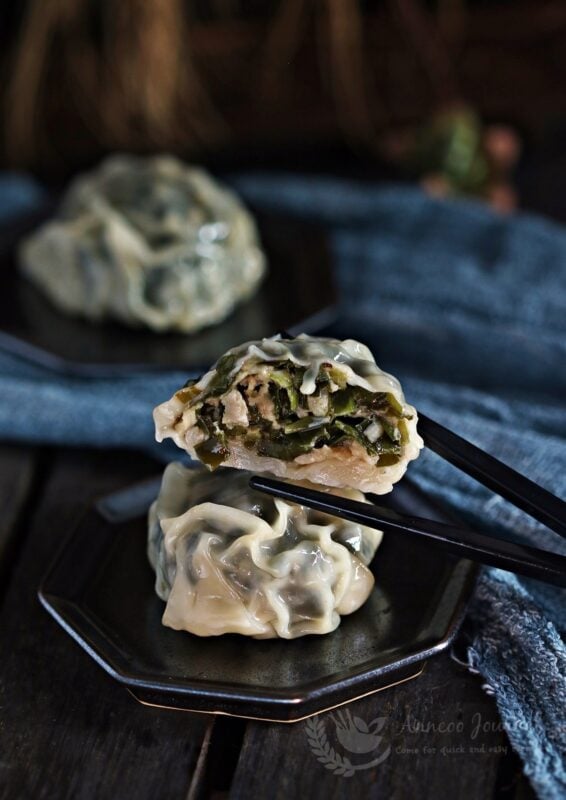 Steamed Chinese Chive Dumplings 蒸韭菜饺 - Anncoo Journal